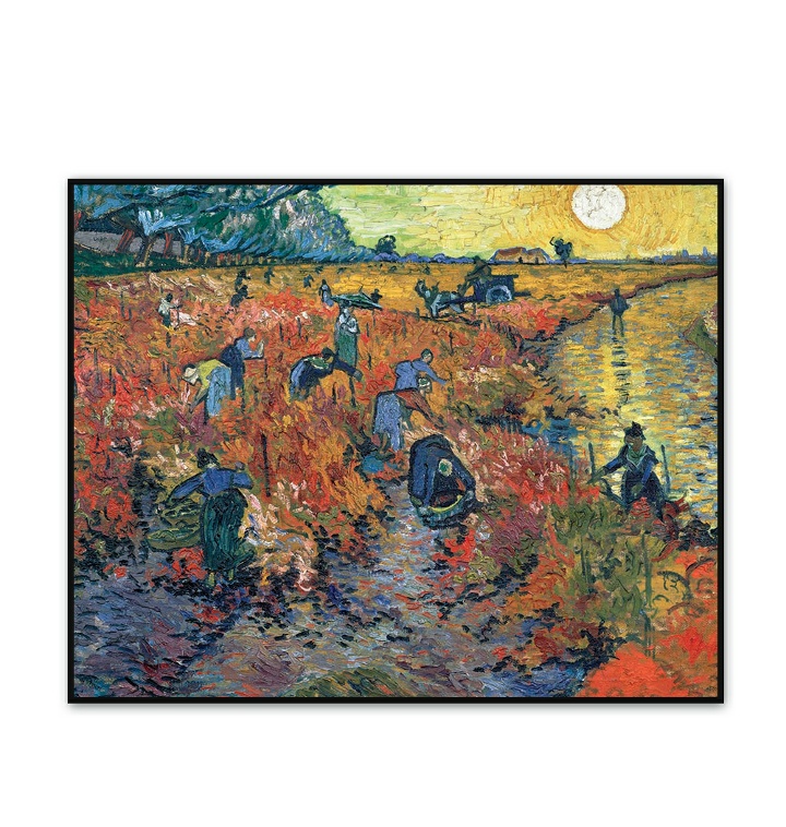 고흐 아를의 붉은 포도밭 The Red Vineyard At Arles 모던프레임 캔버스액자 티몬