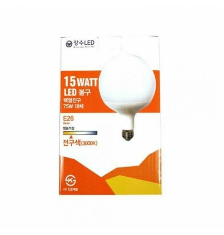 Sj1 수명 긴 Led 볼전구 15w 전구색 Led램프 조명용품342977 L1 티몬