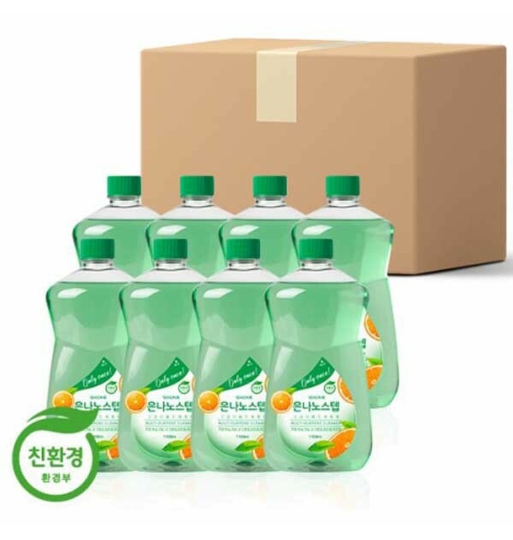 은나노스텝 시즌3 다용도 친환경 세정제 탑스텝 리필 세트 1100ml 8개 티몬