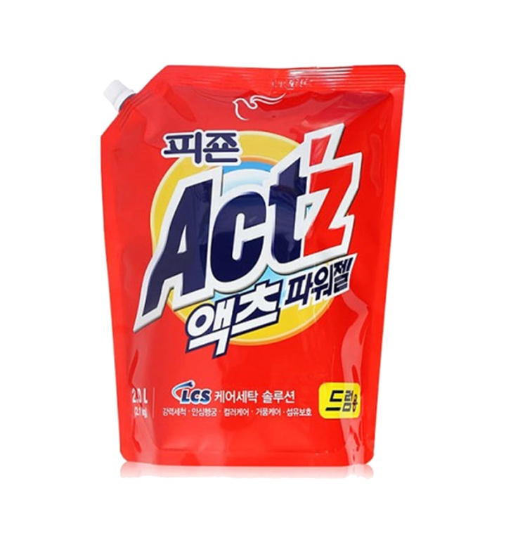 피죤 액츠 파워젤 드럼용 리필 2l 1개 세탁 빨래 세제 티몬