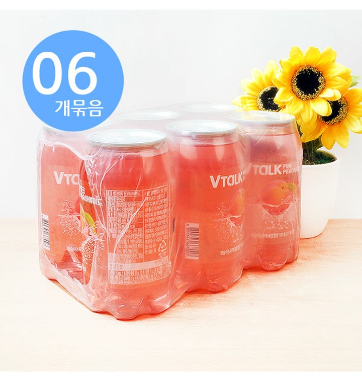 브이톡 핑크복숭아에이드 350ml X6개 티몬
