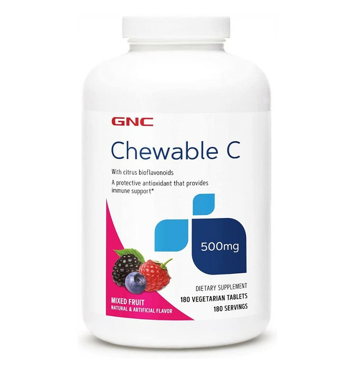 Gnc 지엔씨 츄어블 비타민c 500mg 180정 씹어먹는 비타민c 미국직구 티몬