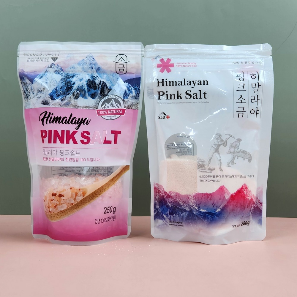 히말라야 핑크솔트 500g 굵은소금 250g 가는소금 250g 미네랄소금 천연 암염 핑크소금 티몬