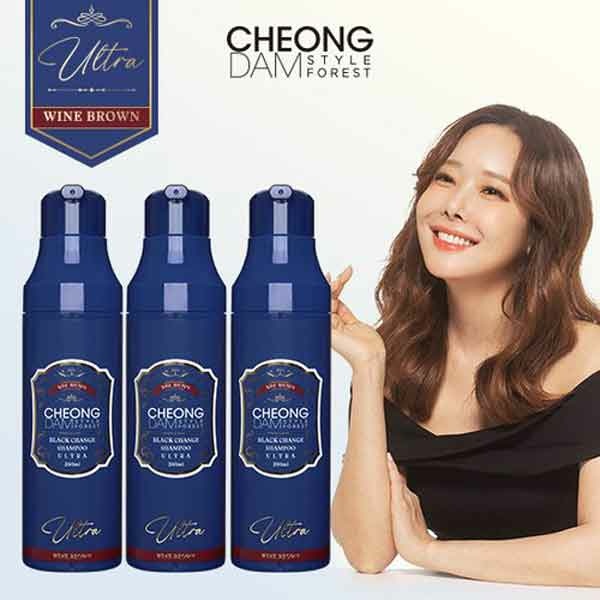 청담스타일 포레스트 블랙체인지 울트라 염색샴푸 200ml 와인갈색 3개 티몬