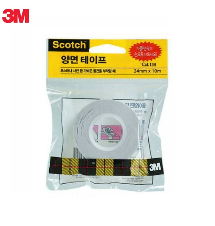 액티비안 3m 138 종이 양면테이프 24mm X 10m 티몬
