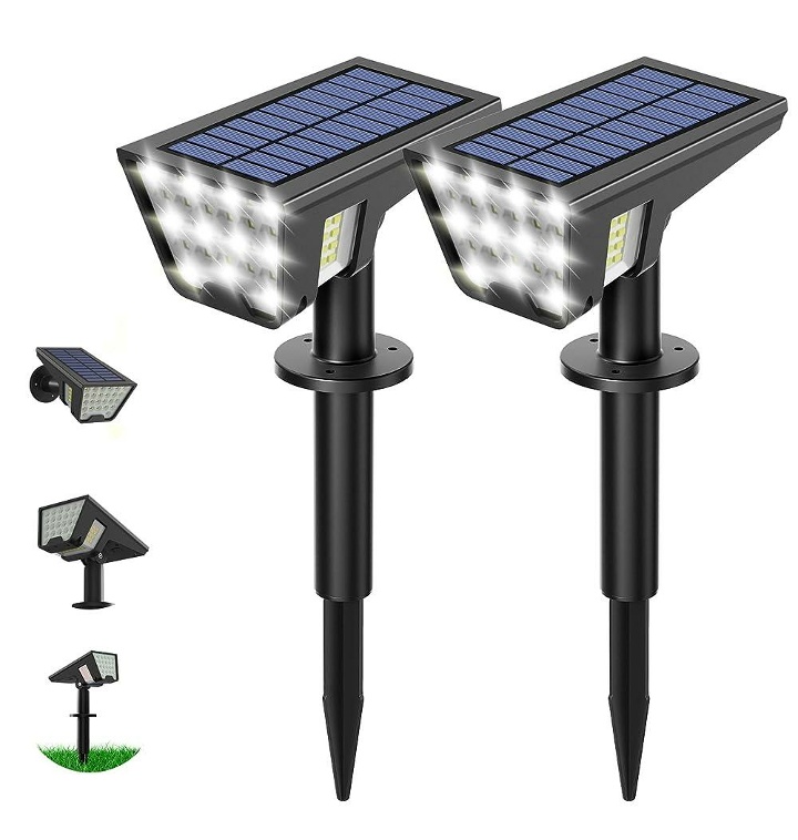 Latband 야외 태양광 스포트 조명 53 Led Ip65 방수 태양광 조명 2 In 1 태양광 조경 티몬